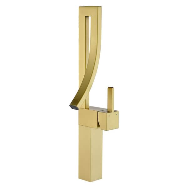 BEARSOLIM Bathroom Sink Faucet Art Design Single Hole with Single ...