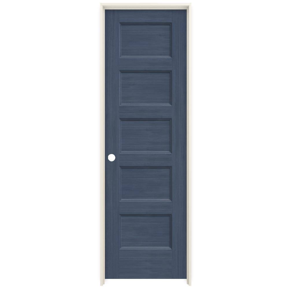 JELD-WEN 24 in. x 80 in. Conmore Denim Stain Smooth Hollow Core Molded ...