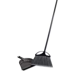 HDX 13 in. Extra Wide Angle Broom with Dustpan 2154 - The Home Depot