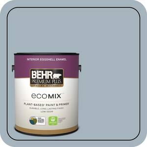 BEHR PREMIUM PLUS 1 gal. #N480-3 Shadow Blue Flat EcoMix Plant-Based ...