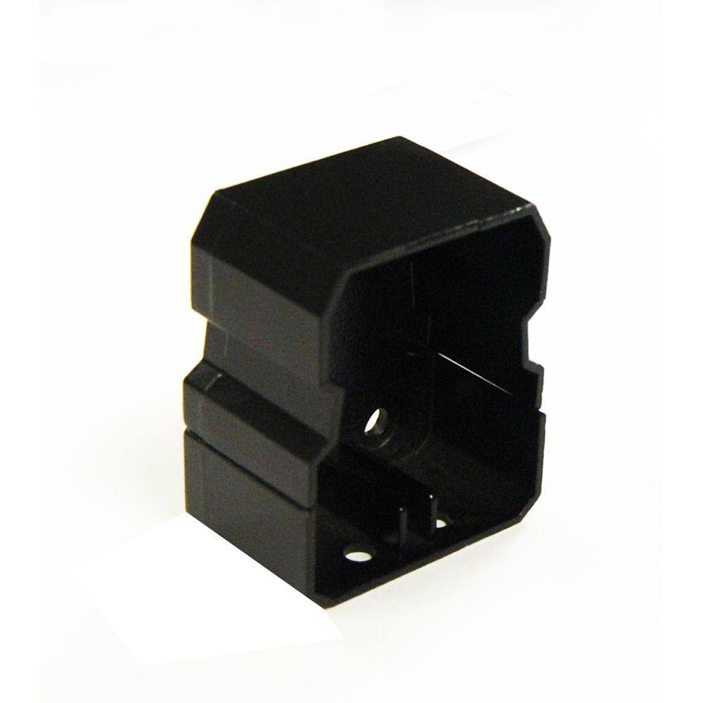 Veranda Aluminum Black Versa Rail Line Bracket Kit 73017727 - The Home ...