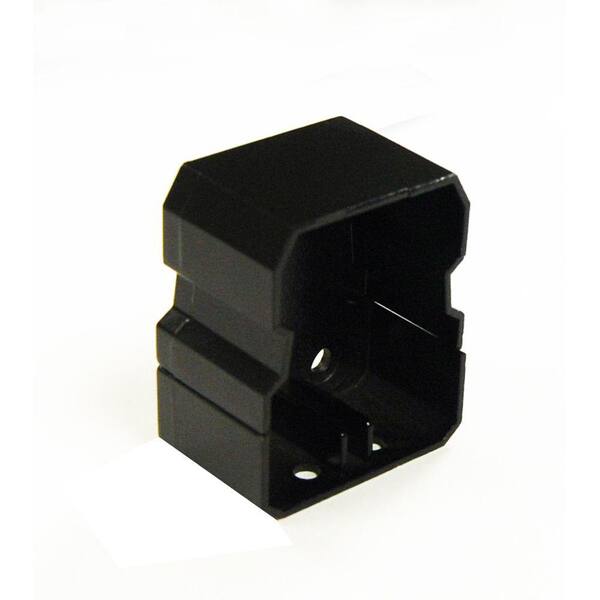 Veranda Aluminum Black Versa Rail Line Bracket Kit 73017727 - The Home ...