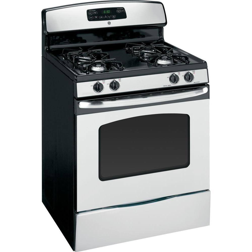 30 in. Self-Cleaning Freestanding Gas Range in Stainless Steel ...