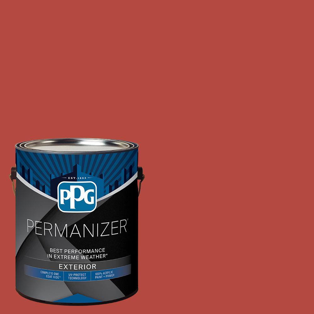 PERMANIZER 1 gal. PPG1189-7 Teaberry Blossom Semi-Gloss Exterior Paint ...