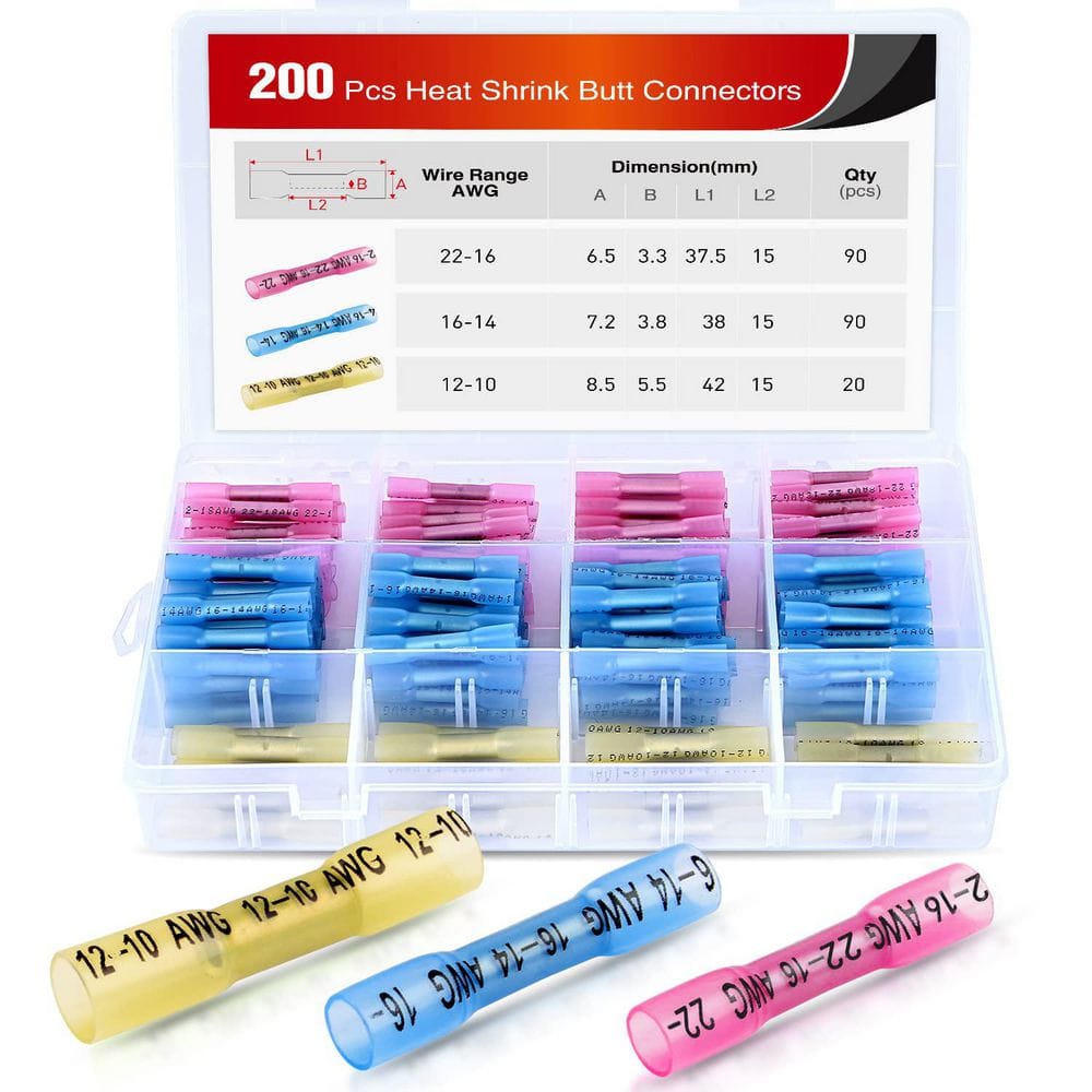 High Amperage Heat Shrink Butt Connectors - Waterproof Wire Terminals ...