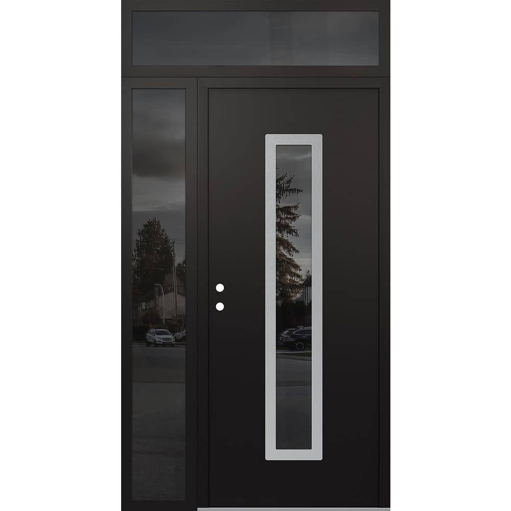 Tessari Doors A11 50 in. x 96 in. Silver P Right-Hand/Inswing Mirrored ...
