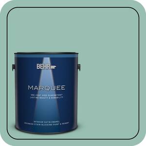 BEHR PREMIUM PLUS 8 oz. #PPU12-07 Spring Stream Satin Enamel Interior ...