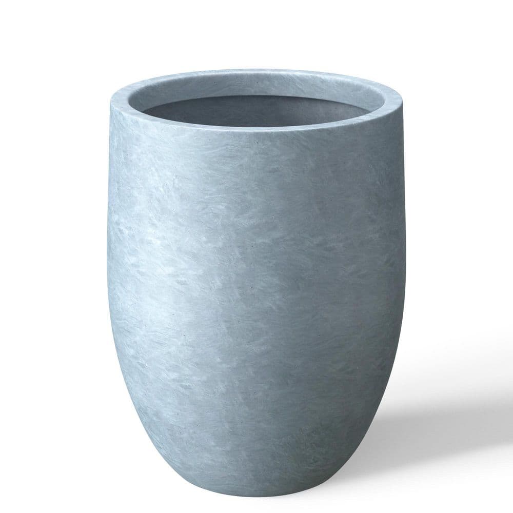 Sapcrete 17 in. Large Soft Slate(Enhanced Core) Concrete Round planter ...