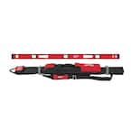 Milwaukee 48 in. Magnetic I-Beam Level with 48 in. Soft Side Level Tool ...