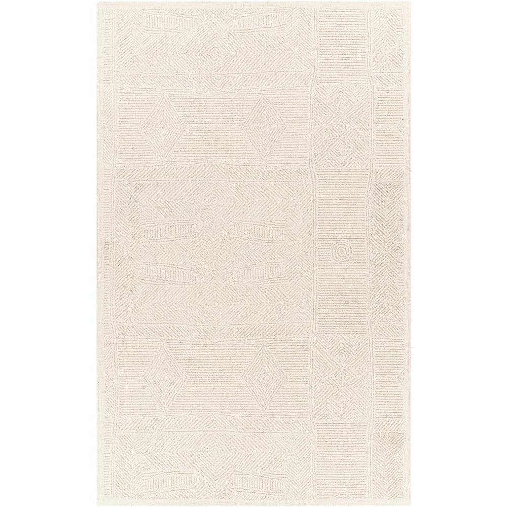 Livabliss Newcastle Cream Solid 9 ft. x 12 ft. Indoor Area Rug ...