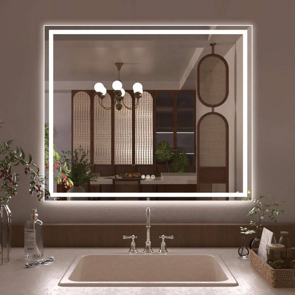 tydex Althea 42 in. W x 36 in. H Rectangular Frameless LED Anti-Fog ...