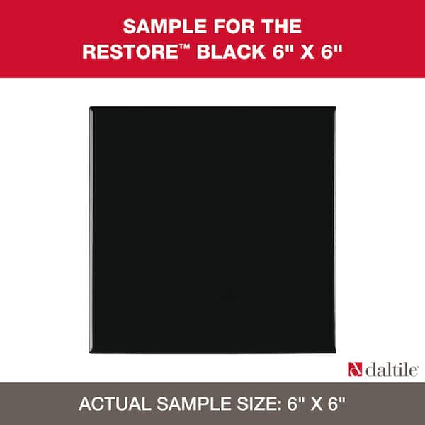 Daltile Restore Black 6 in. x 6 in. Glazed Ceramic Sample Tile ...