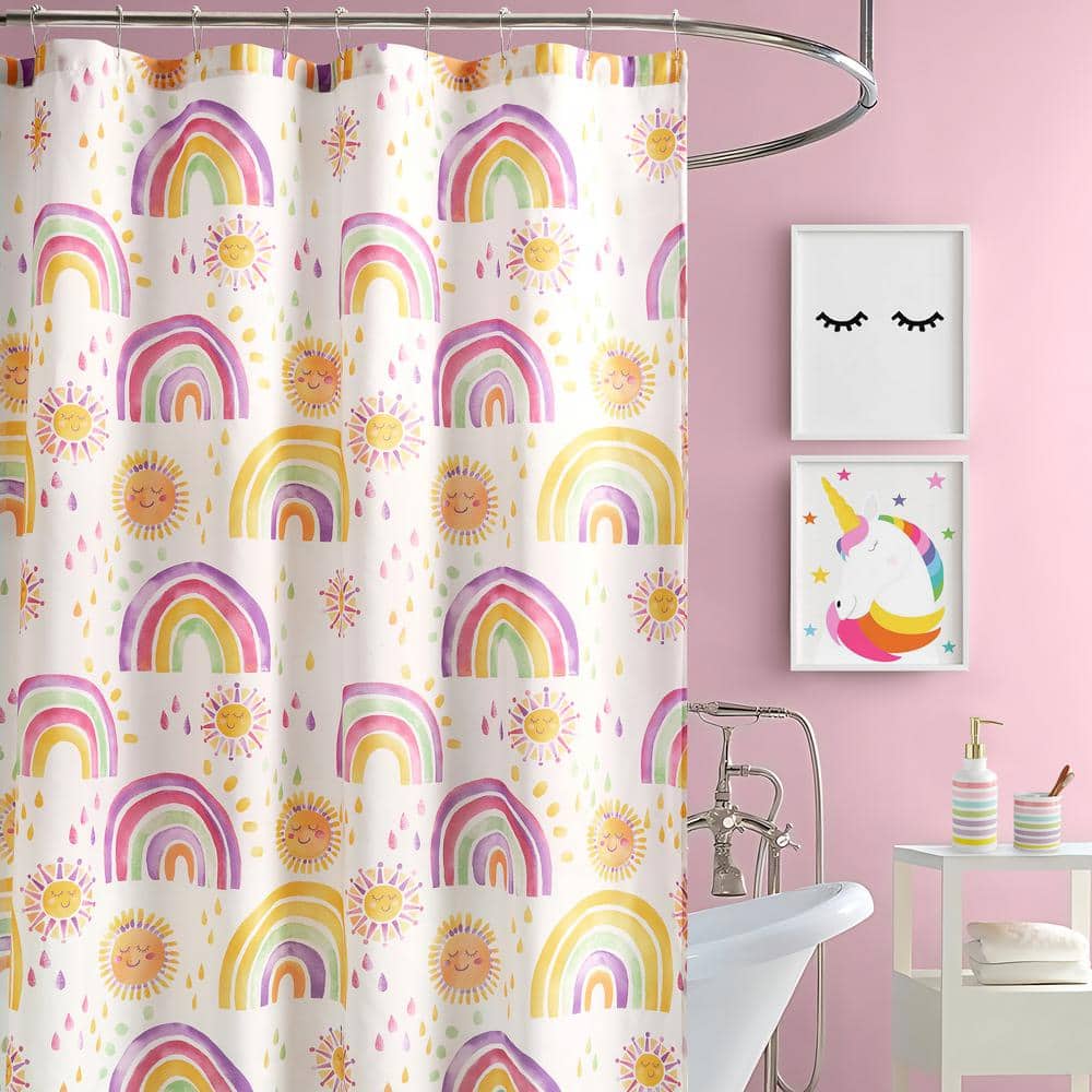 Urban Playground Urban Playground Rainbow and Suns Shower Curtain ...