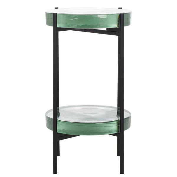 SAFAVIEH Noham 20 in. Clear Round Glass End Table ACC5502A - The Home Depot