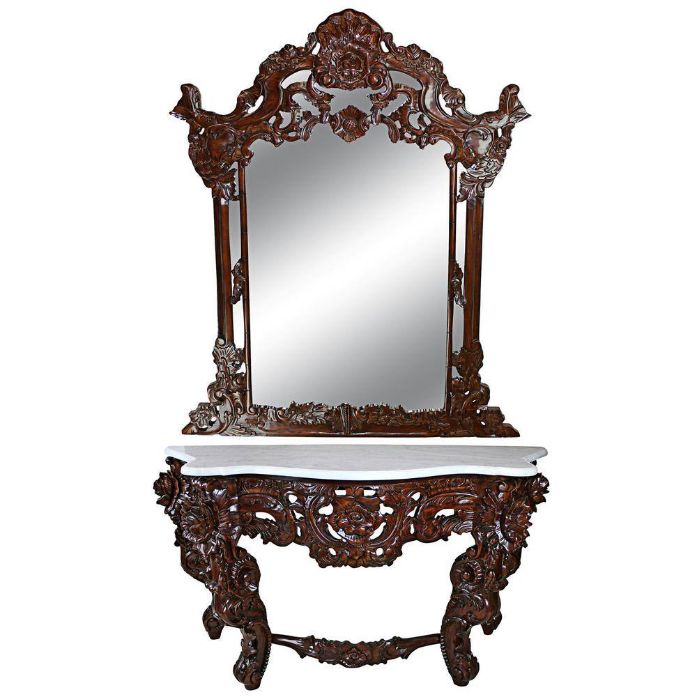 Design Toscano Hapsburg 54 in. Brown Standard Specialty Top Marble ...
