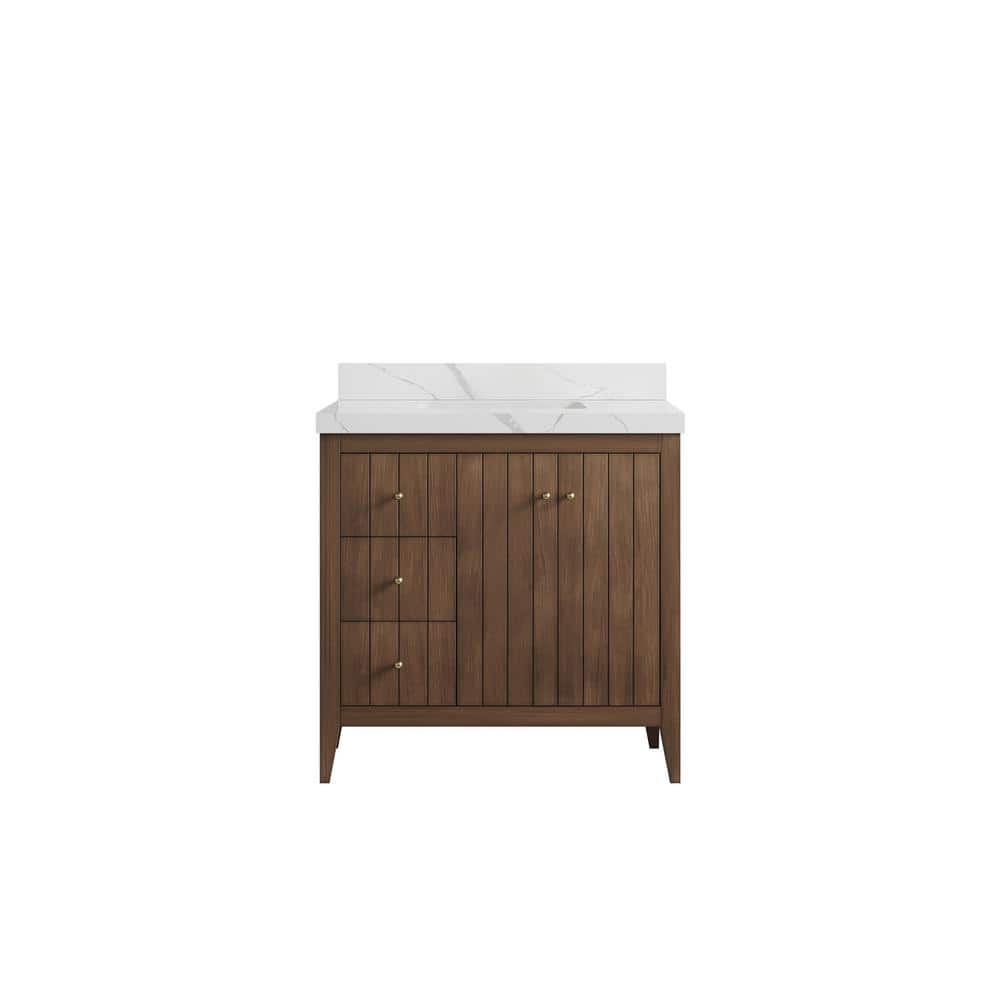 Willow Collections Atlanta Teak 36 in. W x 22 in. D x 36 in. H Single ...