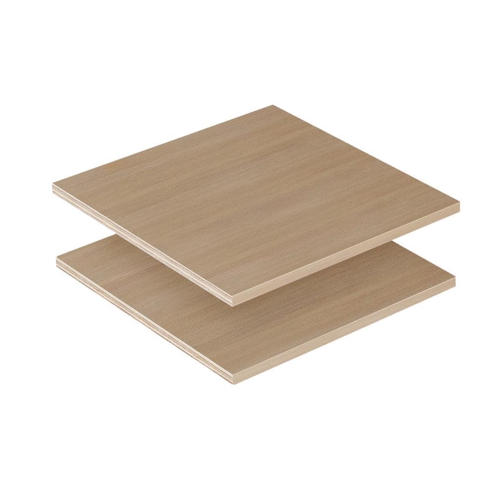 HOMEIBRO 2 Pack 14 in. W Wood Modular Corner System Closet-Shelves ...