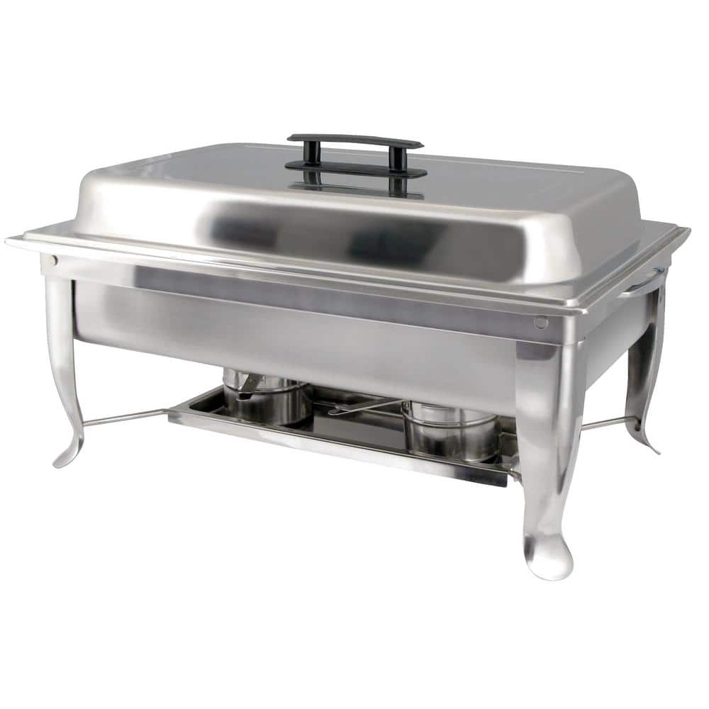 Winco Bellaire 8 qt. Full-size Stainless Steel Chafer with Folding ...