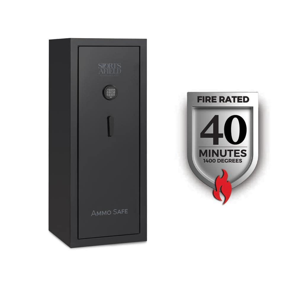 Sports Afield Ammo Safe 2-Gun Fireproof Electronic Long Gun Safe, Black ...