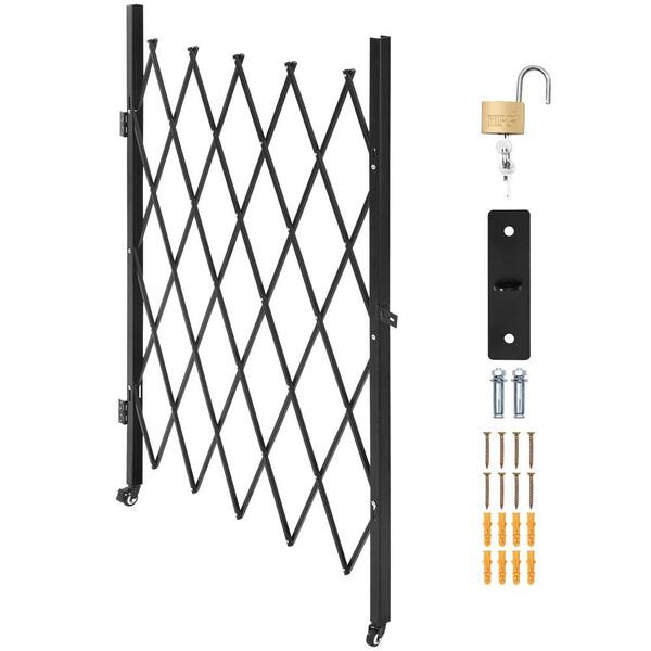 SKYSHALO Single Folding Security Gate, Lockable Scissor Gate with 360 ...