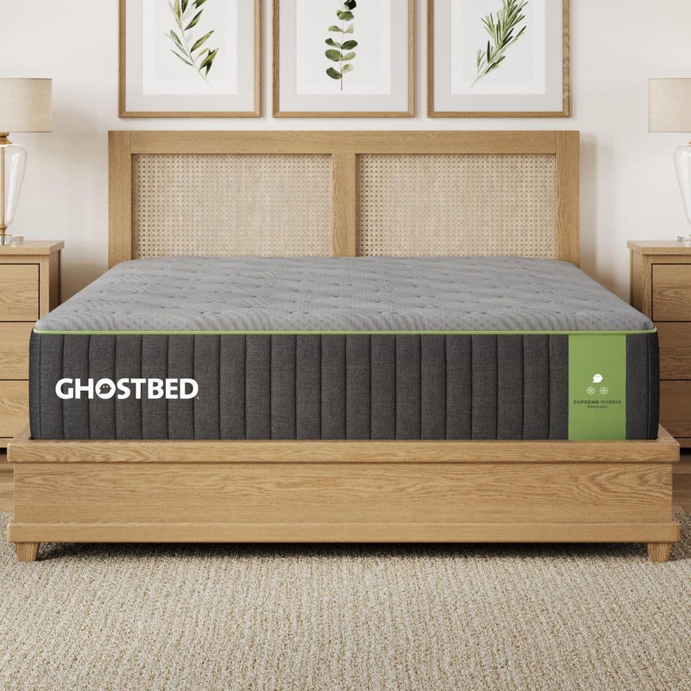 GHOSTBED Supreme Full Medium-Plush Hybrid Memory Foam and Innerspring 12 in. Bed-in-a-Box ...