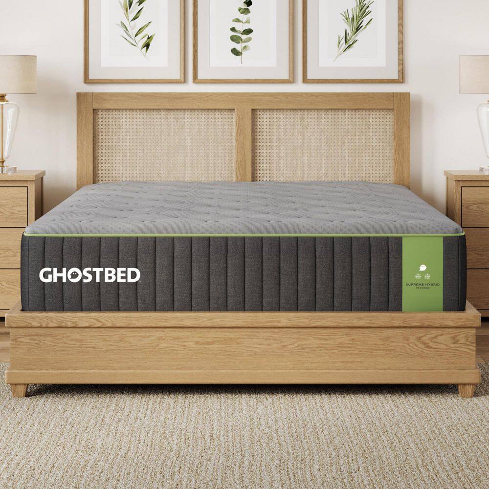 GHOSTBED Supreme Queen Medium-Plush Hybrid Memory Foam and Innerspring ...