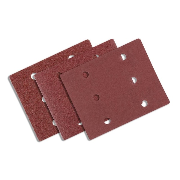 RYOBI 9 Piece 1 4 Sheet Sand Paper Assortment Set 80 120 and 220 Grit A19901