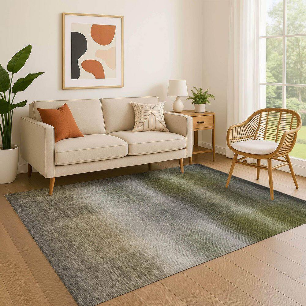 Addison Rugs Mayfield Premium Machine Washable Abstract AMF1735 Pewter ...