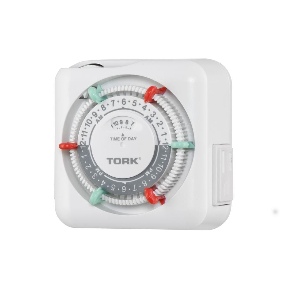 TORK 15 Amp 24-Hour Indoor Plug-In Mechanical Appliance Timer with 2 ...