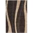 SAFAVIEH Florida Shag Dark Brown/Beige 4 ft. x 6 ft. Striped Area Rug ...