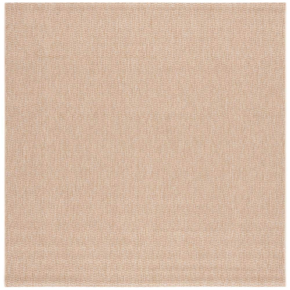 SAFAVIEH Sisal All-Weather Natural 7 ft. x 7 ft. Solid Woven Indoor ...