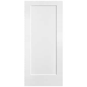 Masonite 28 in. x 80 in. 1-Panel Lincoln Park Single Bore Solid Core ...