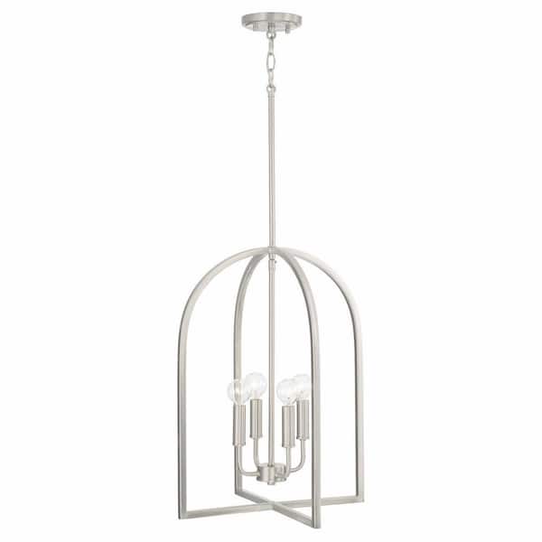 HOMEPLACE LIGHTING Lawson 16 in. W x 21 in. H 4-Light Arched Foyer ...