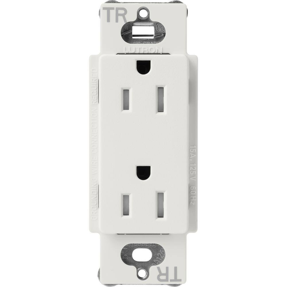 Lutron Claro 15-Amp Tamper-Resistant Duplex Receptacle, Lunar Gray ...