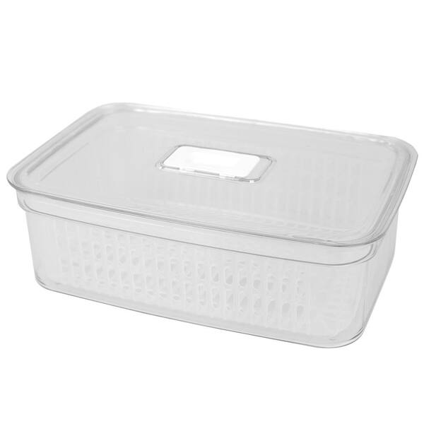 Home Basics Medium Clear Plastic Fresh Vegetable Keeper HDC69934 - The ...
