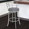 Armen Living Viper 26 in. Bar Stool in Brushed Stainless Steel with ...