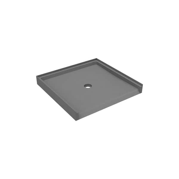 Swan Swanstone 38 in. L x 37 in. W Alcove Shower Pan Base with Center ...