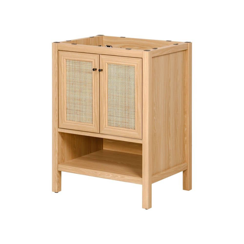 JONATHAN Y Jasper 24 in. W x 18 in. D x 33 in. H Rattan Modern Coastal ...