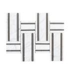 Jeffrey Court Reeves Gray 12.25 in. x 8.375 in. Basketweave Honed ...