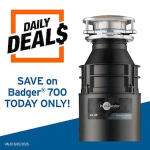 InSinkErator Badger 100, 1/3 HP Continuous Feed Kitchen Garbage ...
