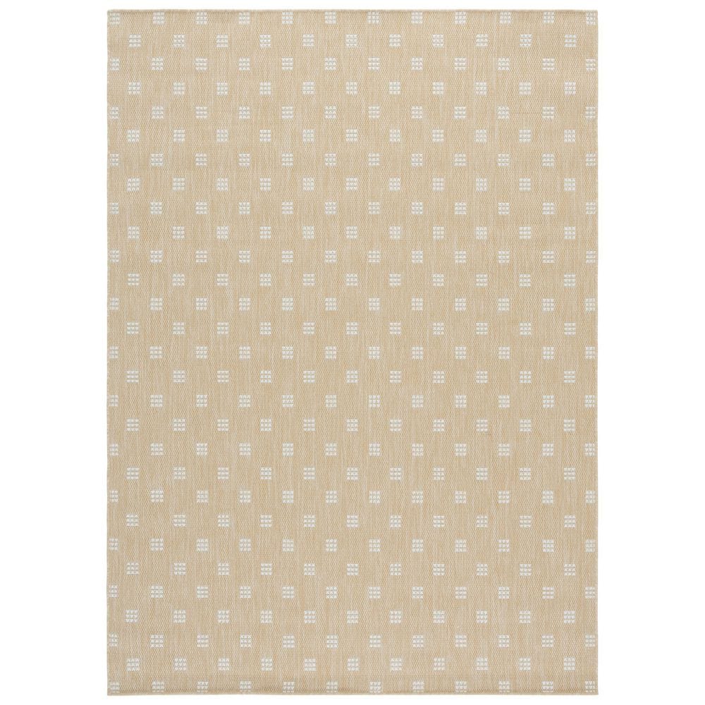 SAFAVIEH Terrace Beige/Ivory 8 ft. x 10 ft. Spotted Solid Indoor ...