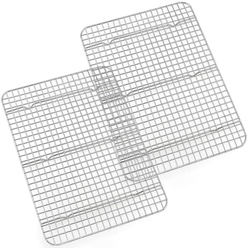 Numhew 16.6 in. x 11.6 in. Non-toxic Metal Wire Cooling Rack, 1/2 Sheet ...