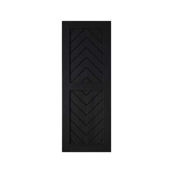 HOMACER JT2 30 in. x 80 in. C-Panel Solid Core Black Fishbone Design ...