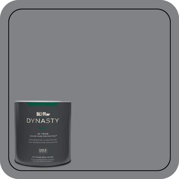 BEHR DYNASTY 1 qt. #PPU26-03 Legendary Gray Semi-Gloss Enamel Exterior ...
