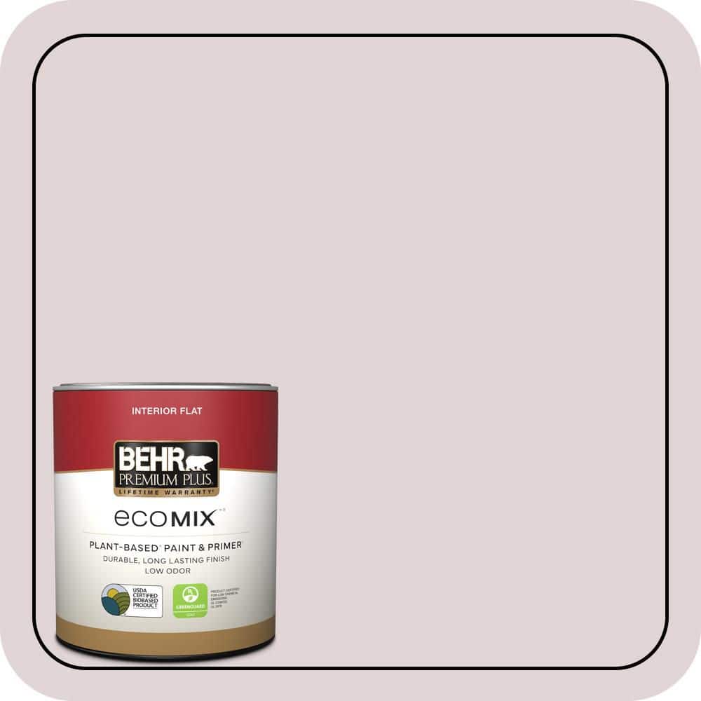 BEHR PREMIUM PLUS 1 qt. #N120-2 Razzberry Fizz Flat EcoMix Plant-Based ...