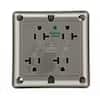 Leviton 20 Amp 125 V Hospital Grade Quadplex Outlet/Receptacle, Gray (1 ...