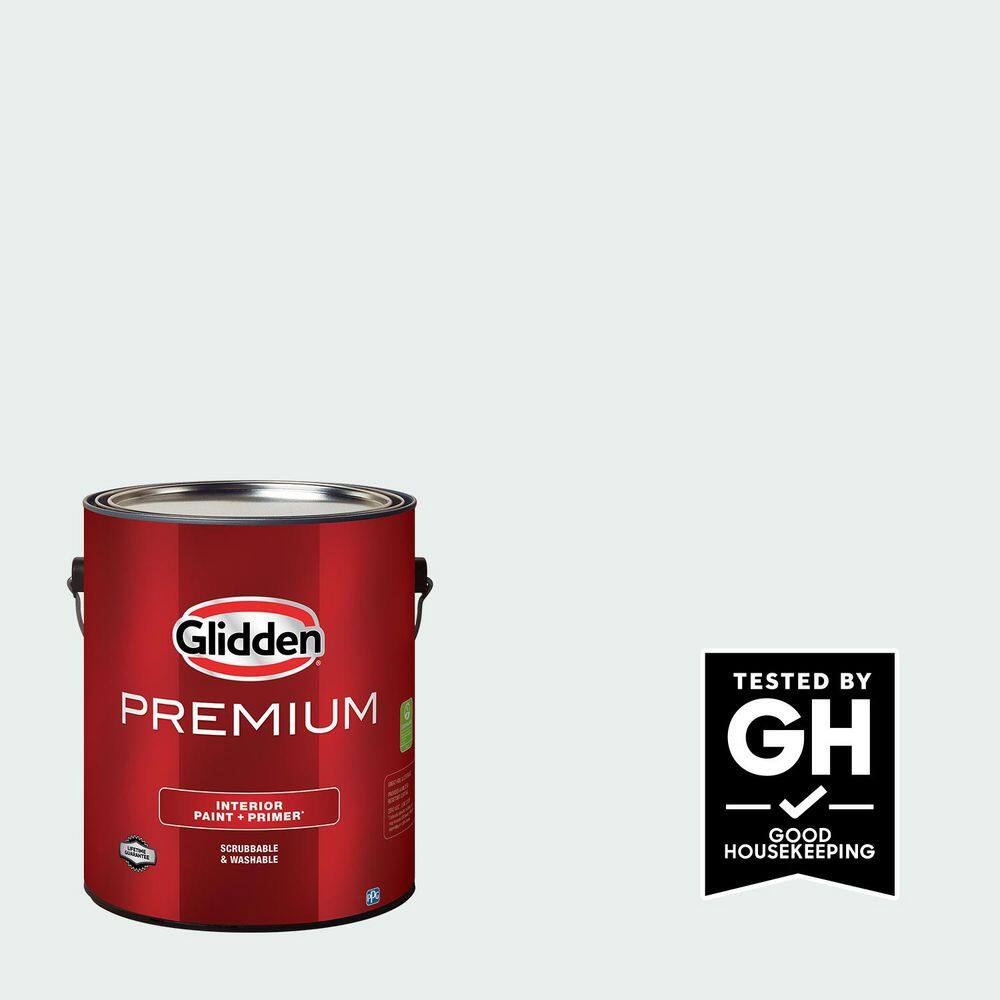 Glidden Premium 1 gal. PPG1153-1 Ice Castles Satin Interior Latex Paint ...