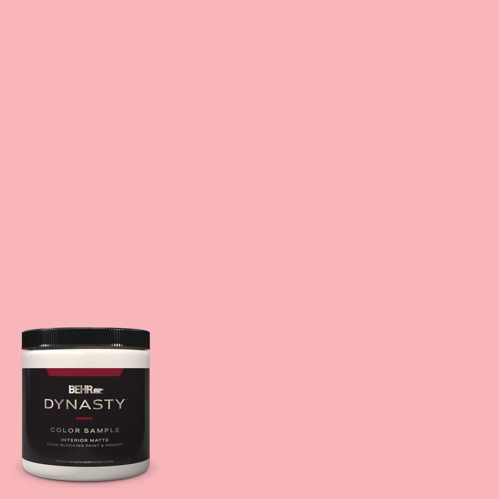BEHR DYNASTY 8 oz. #130A-3 Ballerina Pink Matte Stain-Blocking Interior ...