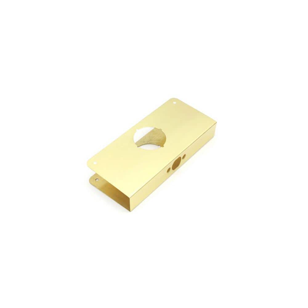 First Watch Security 2-3/8 in. x 1-3/8 in. Solid Brass Door Reinforcer ...