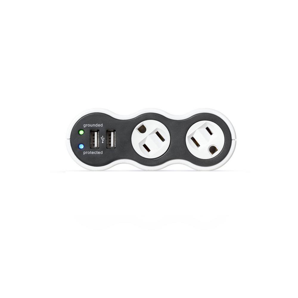 360 Electrical PowerCurve Mini 4-Outlet Surge Protector with 2.1 Amp ...